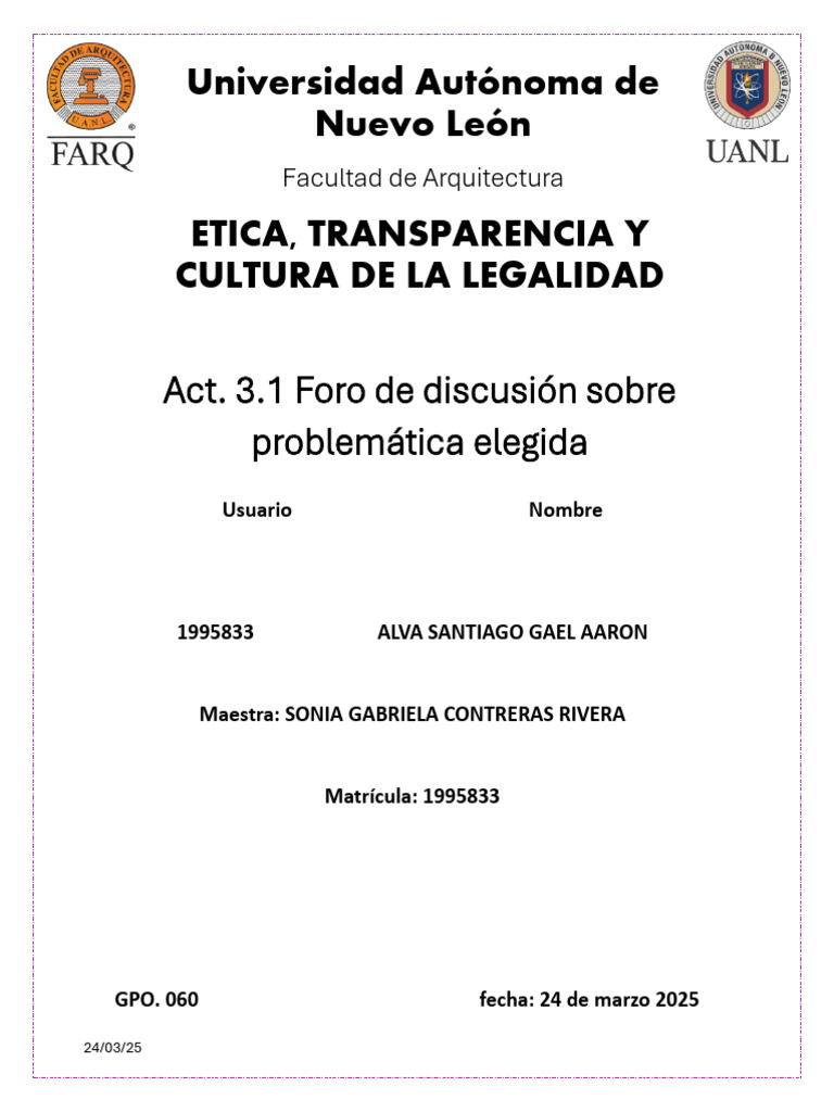 Etica 1995833 Act3.1 | PDF