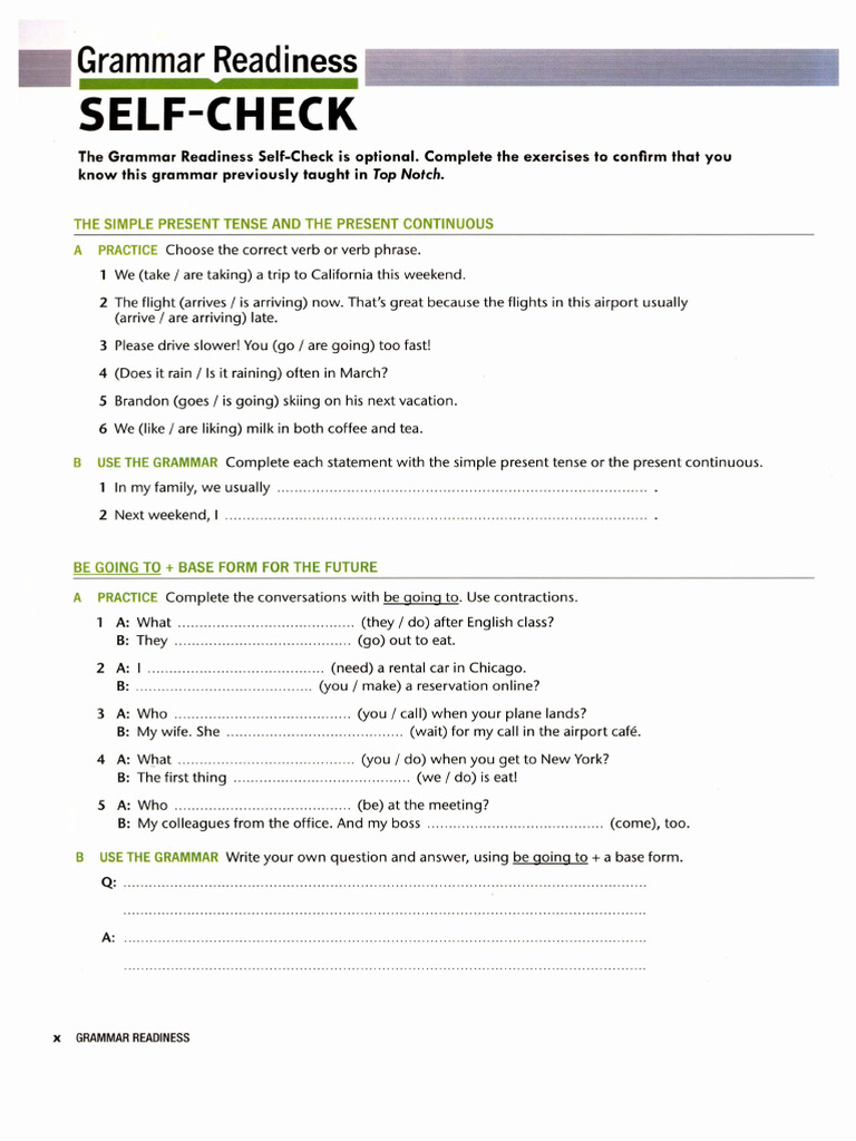 Grammar Readiness Self-Check | PDF | Linguistics | Grammar