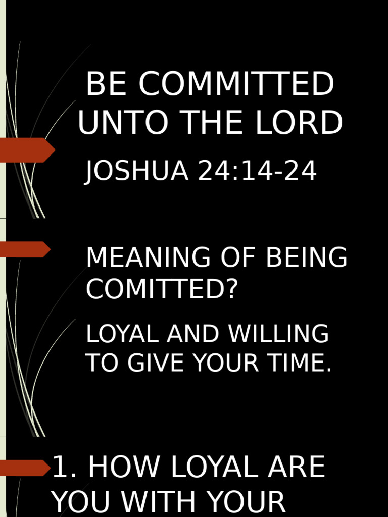 Be Committed Unto The Lord | PDF