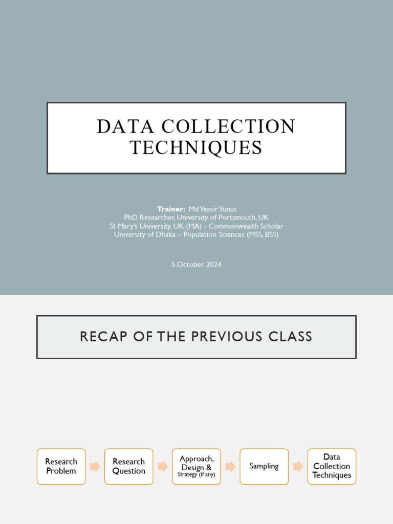 4 Data Collection Techniques | PDF | Focus Group | Questionnaire