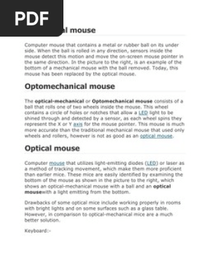 Opto Mechanical Mouse Images