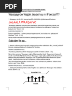 Waamicha Cidhaa | PDF