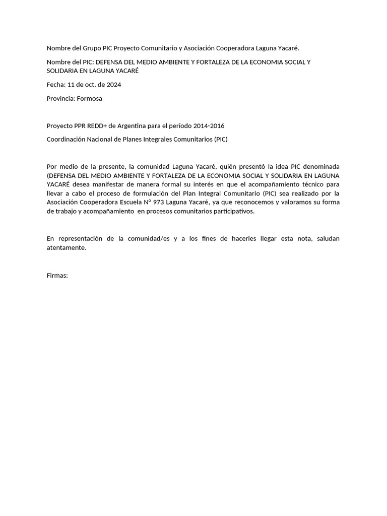 Modelo Nota Definicion AAT Por El Grupo PIC | PDF