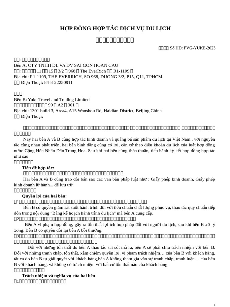 Contract Yuke | PDF