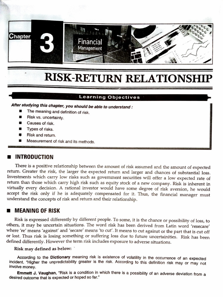 Chapter 3 Risk & Return | PDF