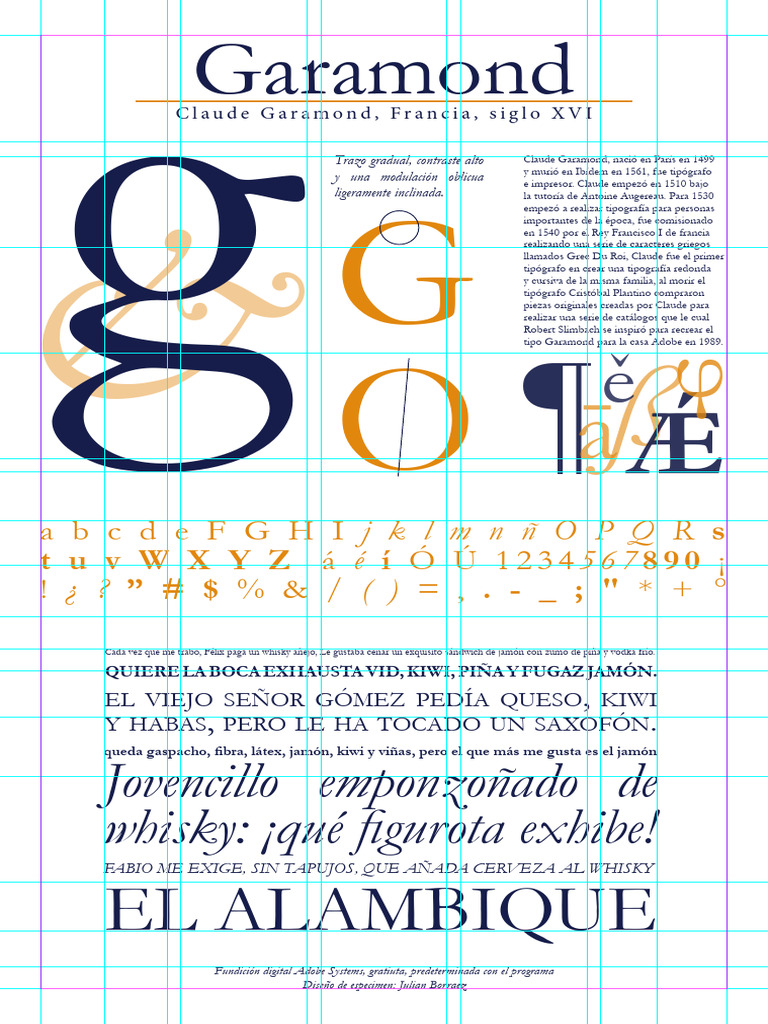 Historia de Claude Garamond y su tipografía | PDF | Diseño gráfico ...
