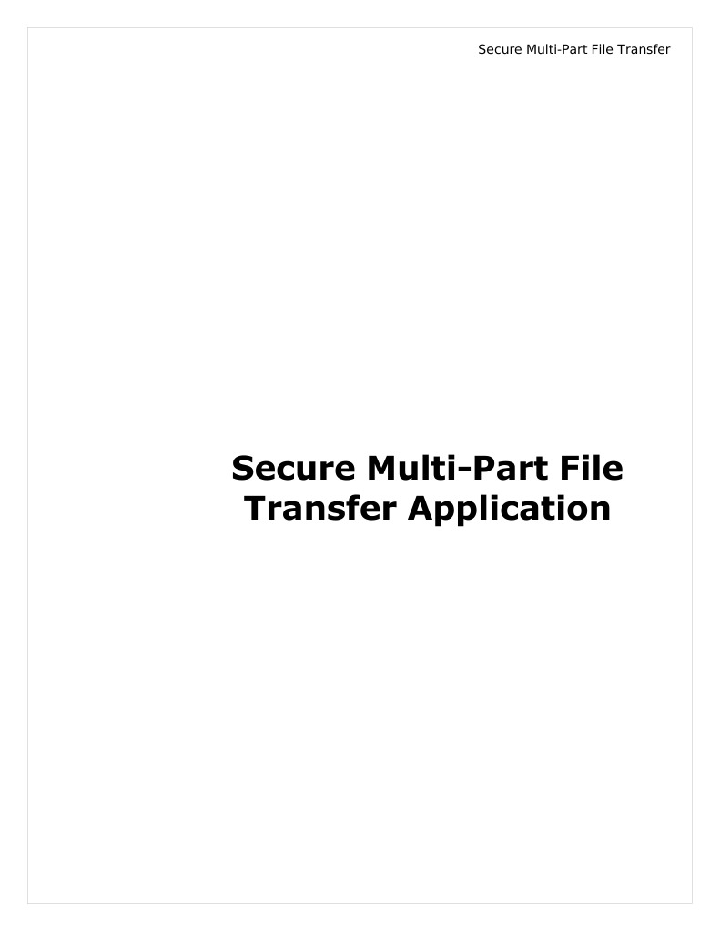 Secure Multi Part File Transfer | PDF | Java Virtual Machine | Port ...
