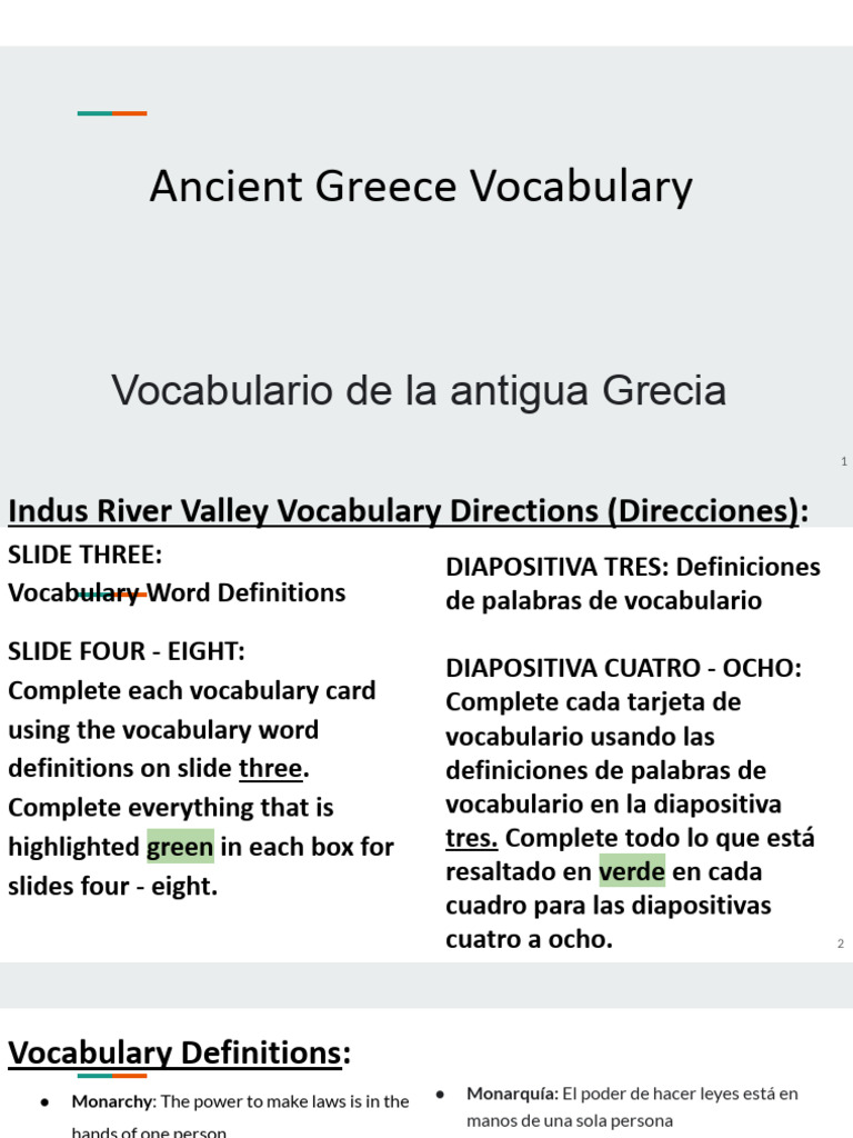 Ancient Greece Vocabulary Guide | PDF | Democracy | Political Ideologies