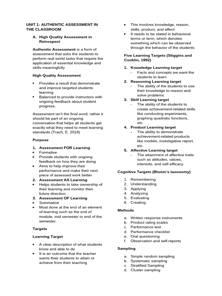 Educ 8 - Midterm Reviewer | PDF | Educational Assessment | Learning