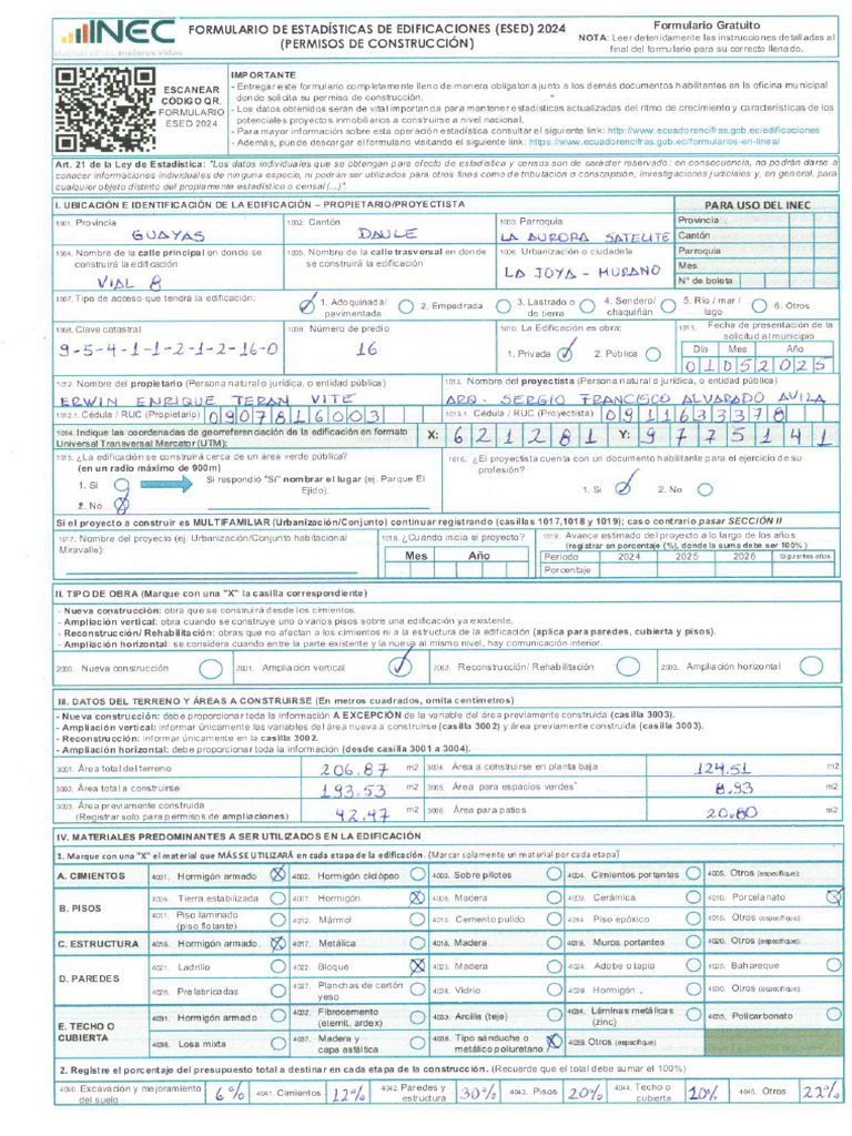 FORMULARIO INEC COMPLETO ELABORADO - Compressed | PDF