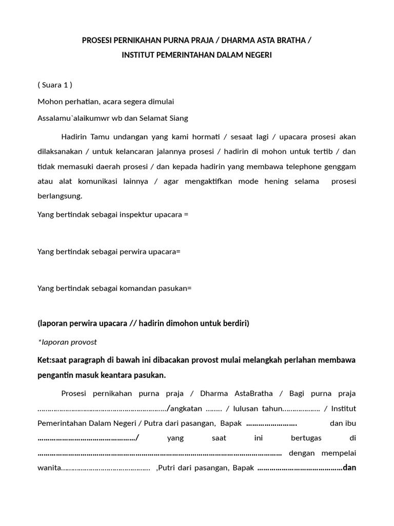 Teks Prosesi Fix | PDF