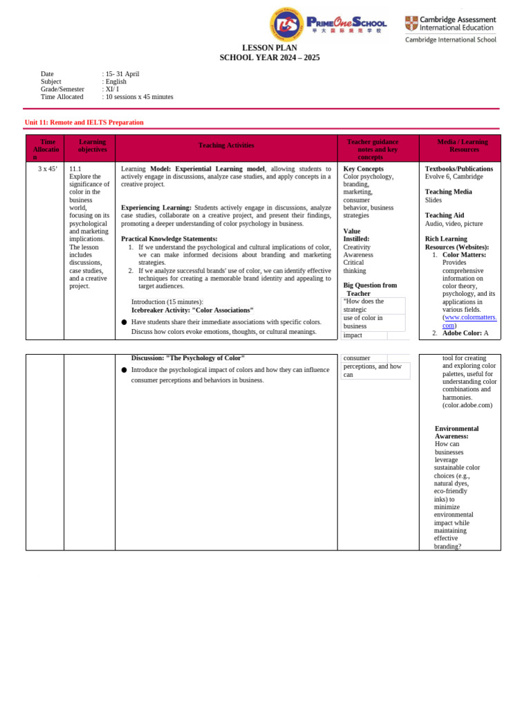 4b_April (Week 3-4_unit 11)_English_SH2_LP SY 2024 - 2025 (2) | PDF ...