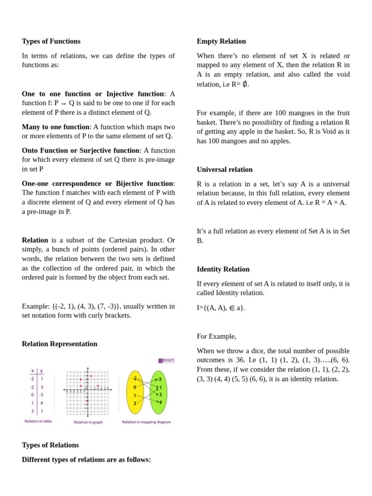 Relations and Functions 2 | PDF | Function (Mathematics) | Set (Mathematics)