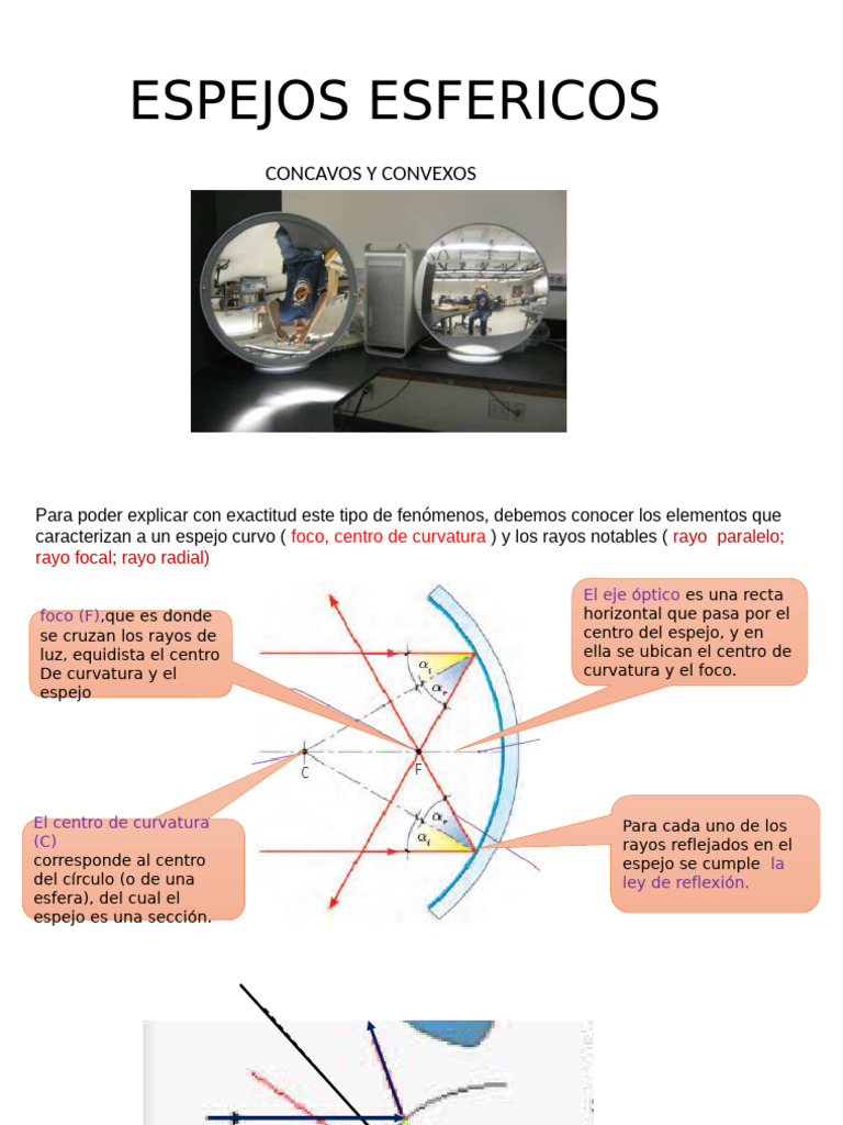 Espejos Esféricos: Concavos y Convexos | PDF | Espejo | Óptica