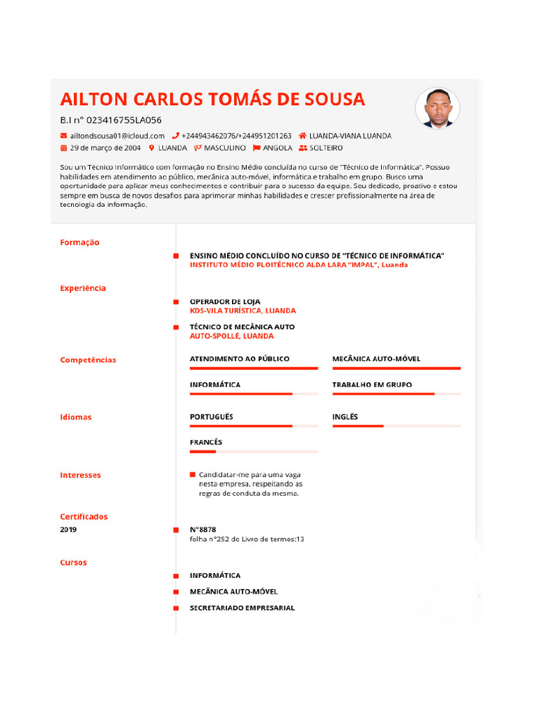 CV Ailton de Sousa | PDF