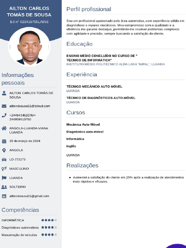 C.V Ailton de Sousa | PDF