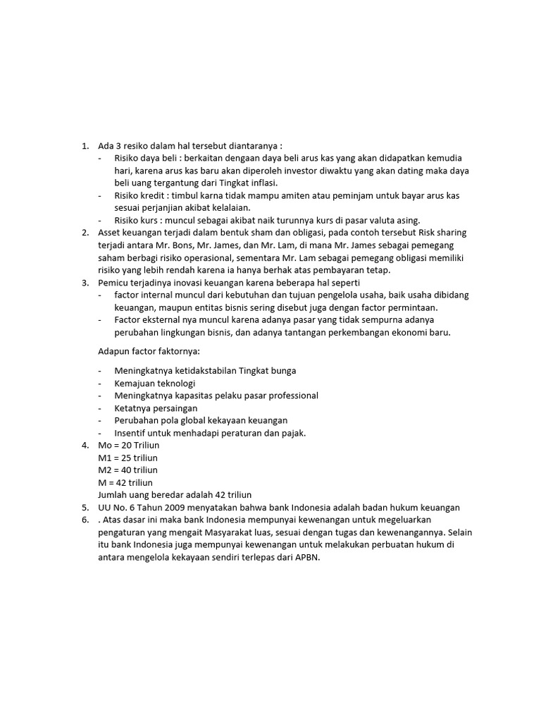 Bank Dan Non Bank 3 Tugas 1 UT | PDF