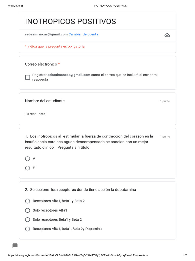 INOTROPICOS POSITIVOS | PDF | Drogas | Cardiología