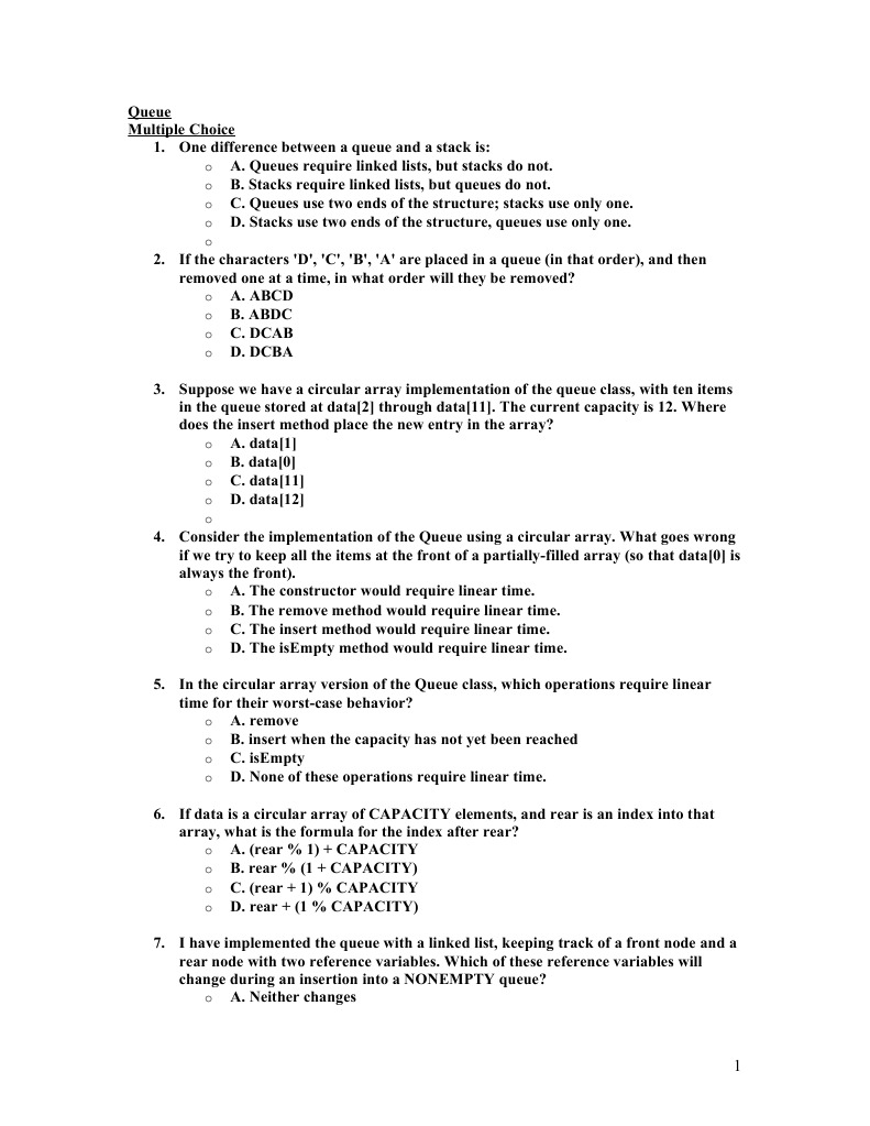 Homework 4 Pdf Queue Abstract Data Type Array Data Structure