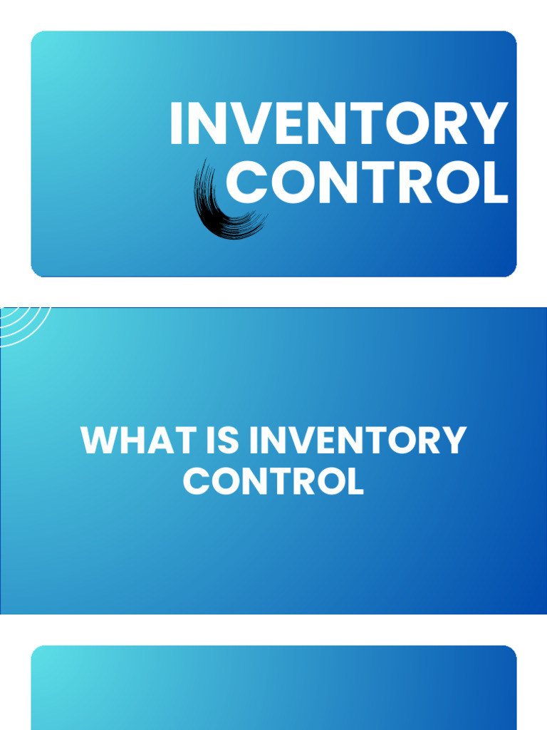 Inventory Control | PDF