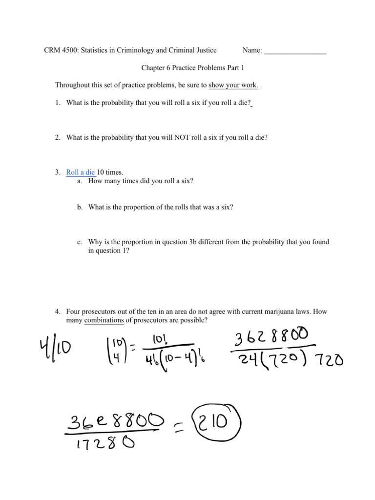 Ch 6 Practice Problems Part 1 | PDF