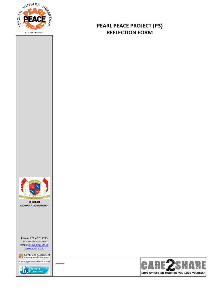 Refleksi Proyek Perdamaian P3 | PDF