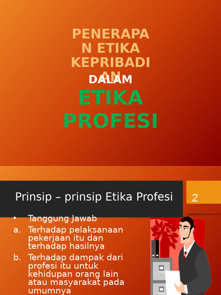 Materi 03 Penerapan ETIKA Kepribadian Dlam ETIKA Profesi | PDF
