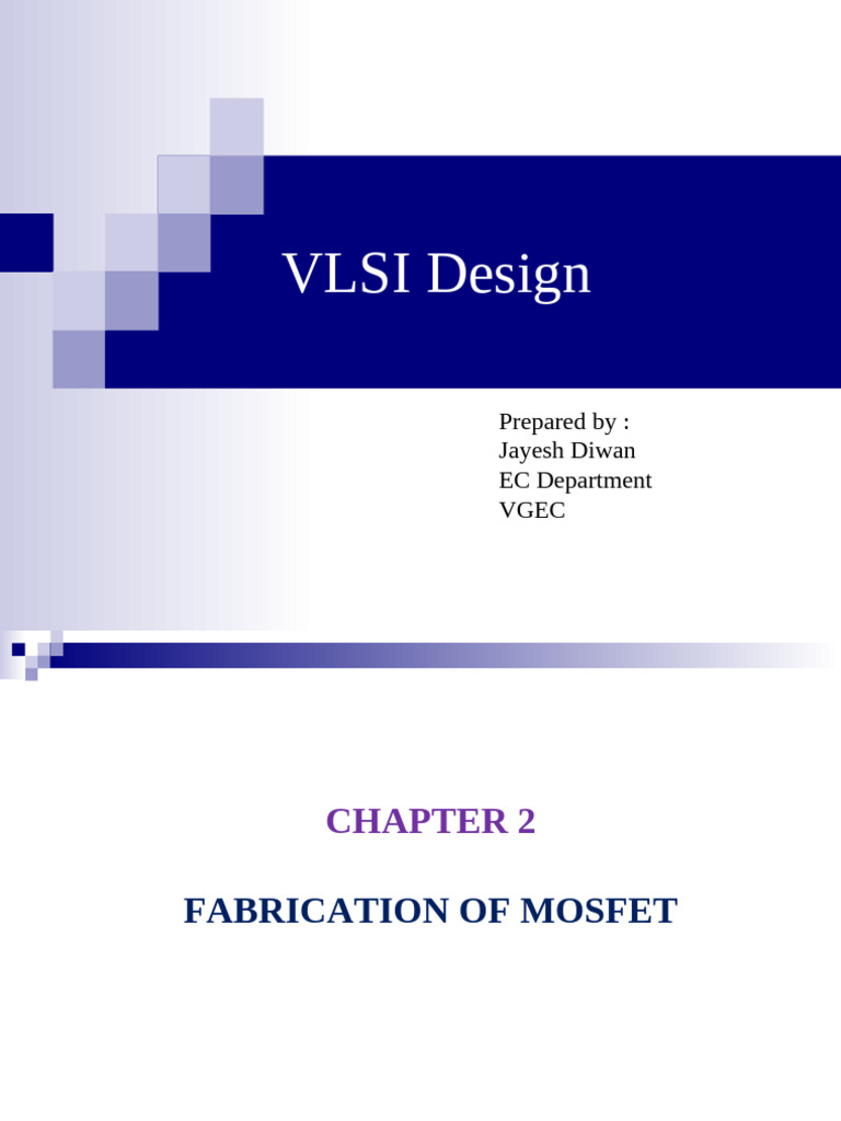 Chapter2 MOS Fabrication | PDF | Mosfet | Cmos