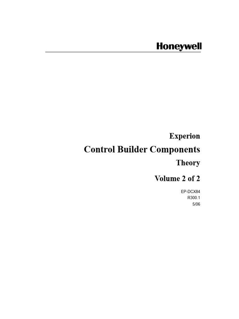 EP-DCXX84 - V2 Experion Control Builder Components Theory Vol 2 of 2 | PDF | Parameter (Computer ...