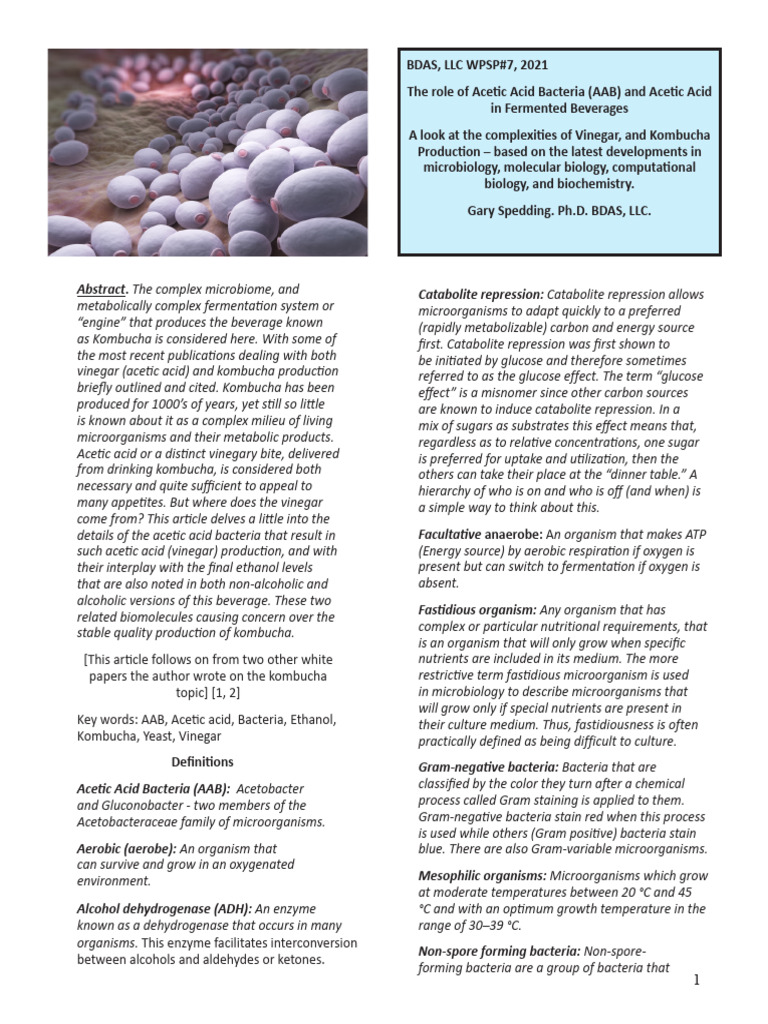 Acetic Acid Vinegar and Kombucha Paper 1623231692 | PDF | Fermentation ...