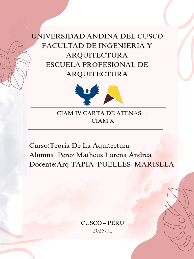 CIAM IV Carta de Atenas - CIAM X | PDF