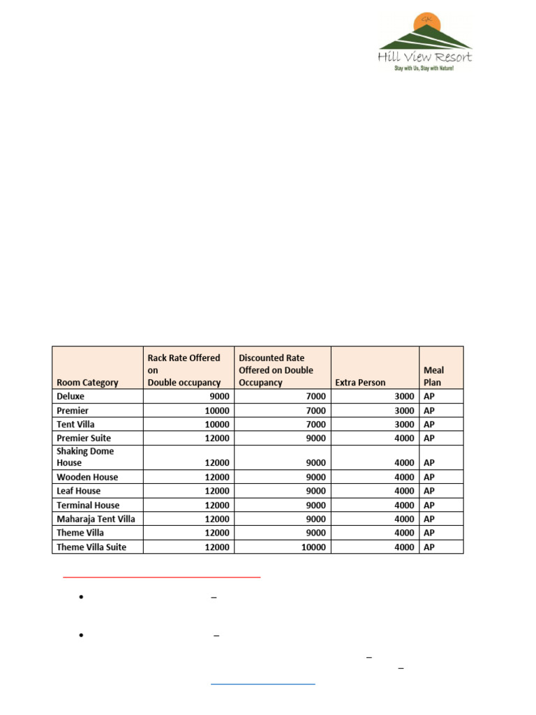 Room Stay Quote - GK Hill View Resort | PDF | Credit | Finance & Money ...