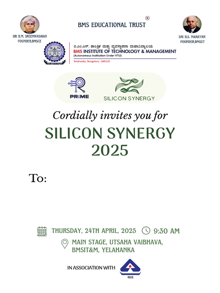 Silicon Synergy '25 Invitation (162 x 229 mm) | PDF
