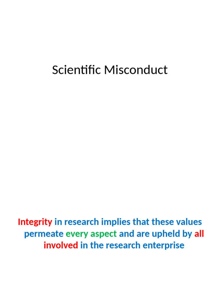 L-5 Scientific Misconduct | PDF | Plagiarism | Information
