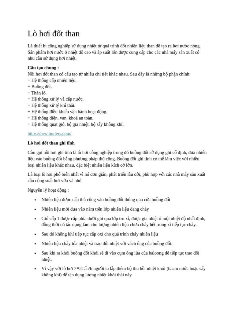 lò đốt than DA1 | PDF