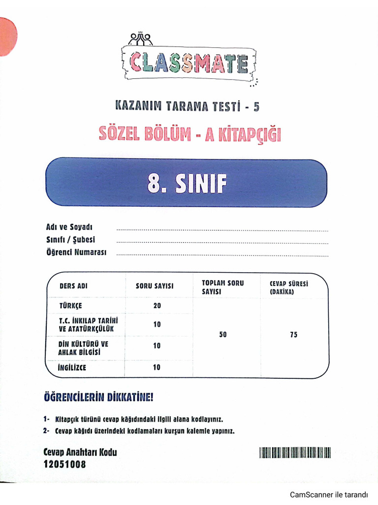 Okyanus Classmate-5 SÖZEL | PDF