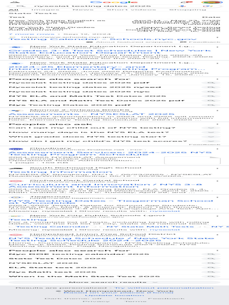 Nyseslat Testing Dates 2025 - Google Search | PDF | Standardized Tests ...