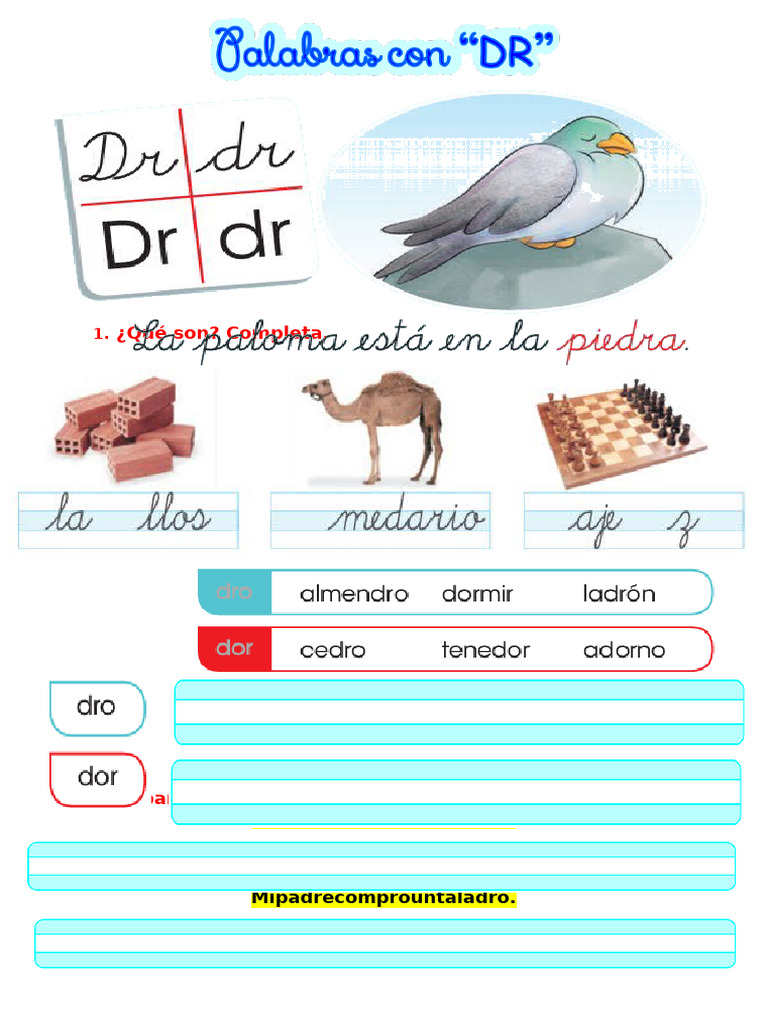 1 Palabras Con DR | PDF