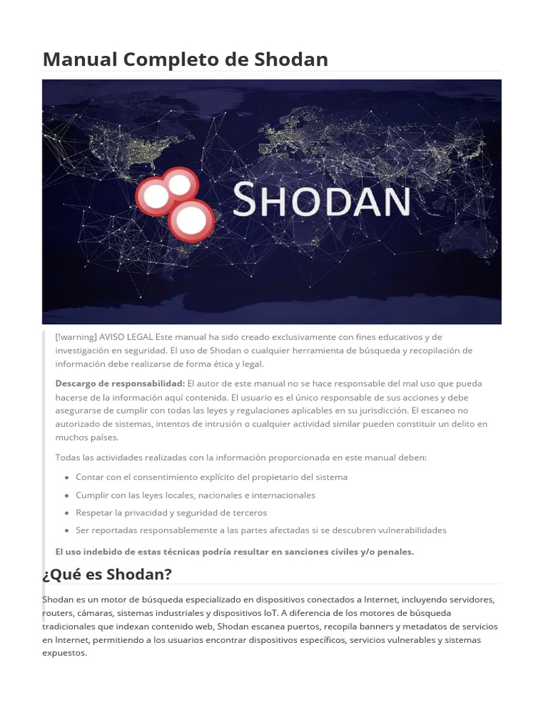 SHODAN | PDF | La seguridad informática | Seguridad