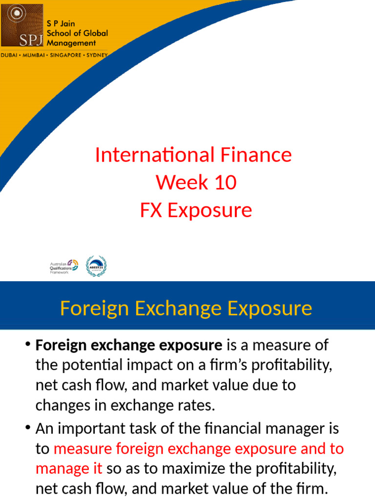 Week 10 - FX Exposure | PDF | Hedge (Finance) | Foreign Exchange Market