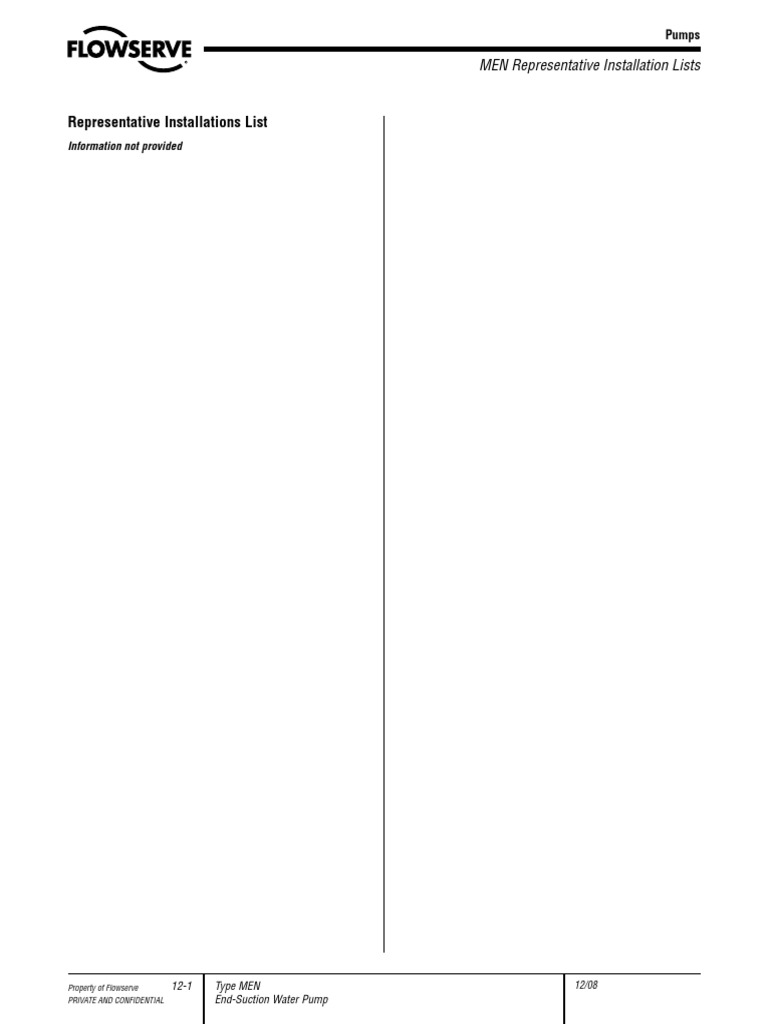 MEN Representative Installation Lists | PDF