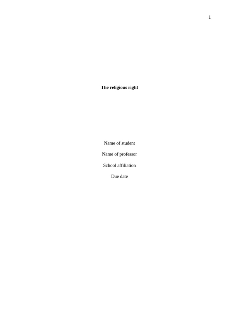 The Religious Right - Edited | PDF | Christian Right | Right Wing Politics