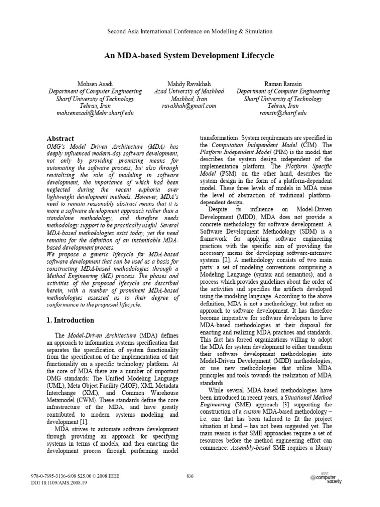 Model Driven Architecture_MDA_Based_System_Development_Lifecycle | PDF | Technology Development ...