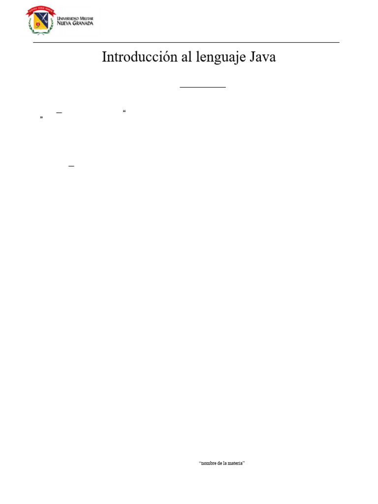 Introduccion Al Lenguaje Java | PDF | Java (lenguaje de programación ...