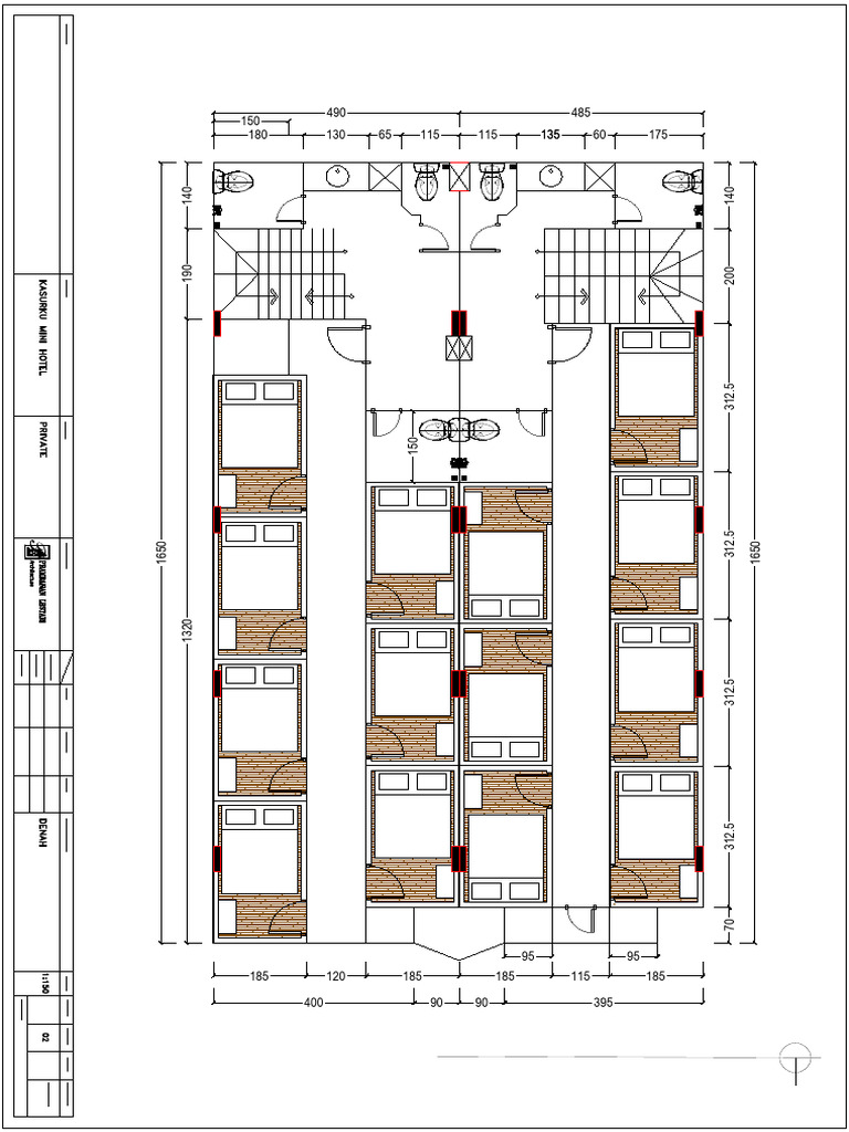 Denah Hotel 2 Lantai di Bekasi | PDF