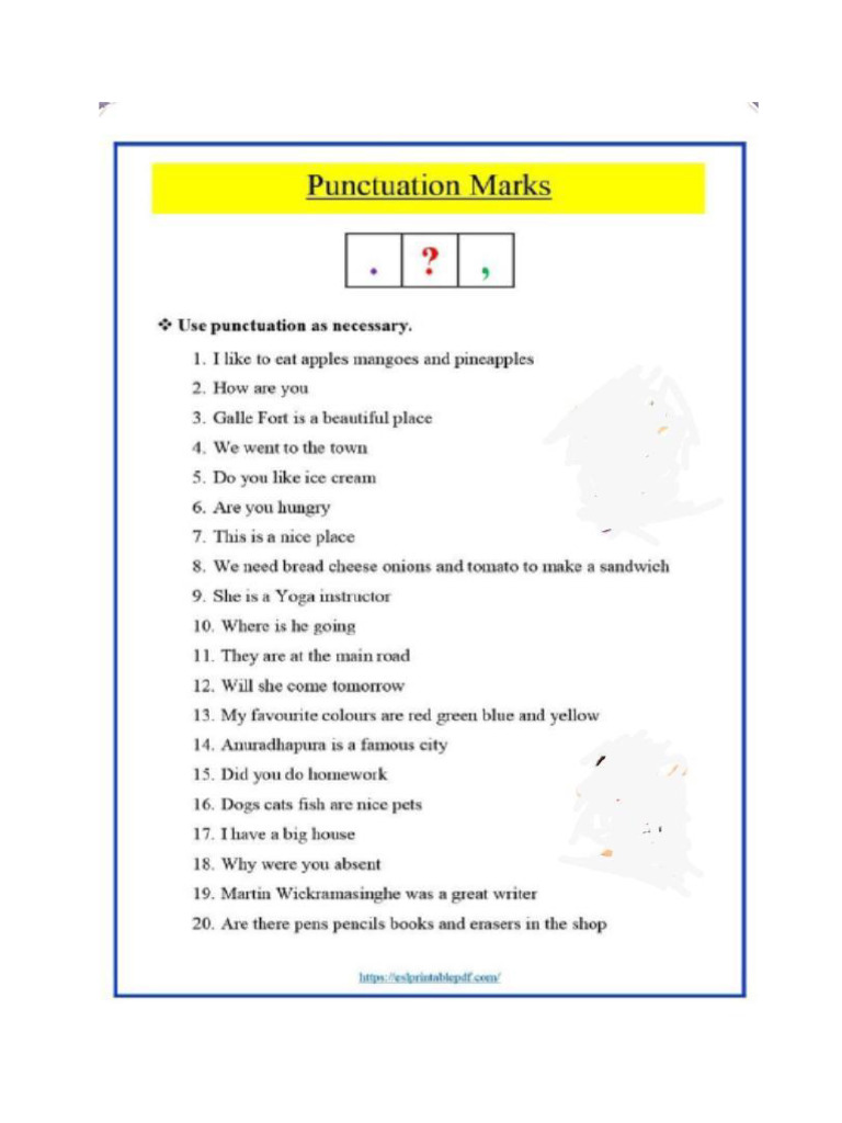 English Worksheets 4 Class | PDF