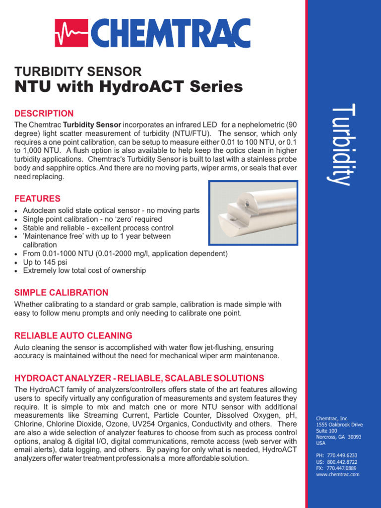 Turbidity Sensor Data Sheet | PDF
