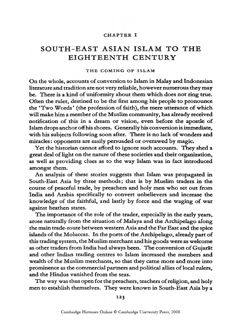 South-East Asian Islam To The Eighteenth Century | PDF