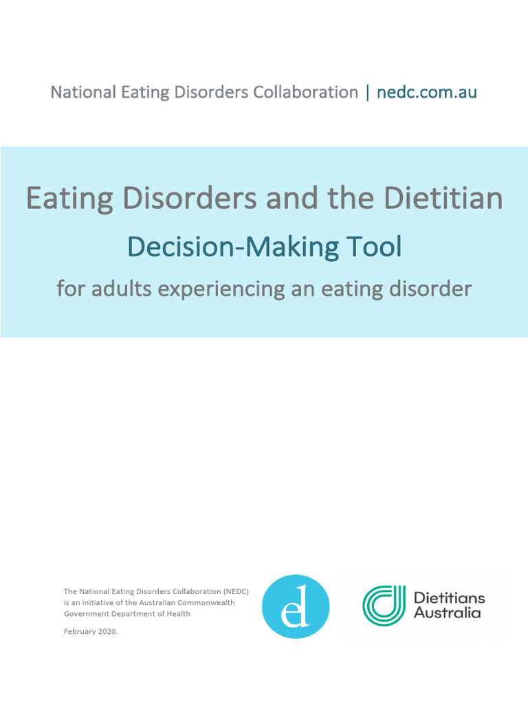 Dietitian Decision-Making Tool for Eating Disorders | PDF | Eating ...