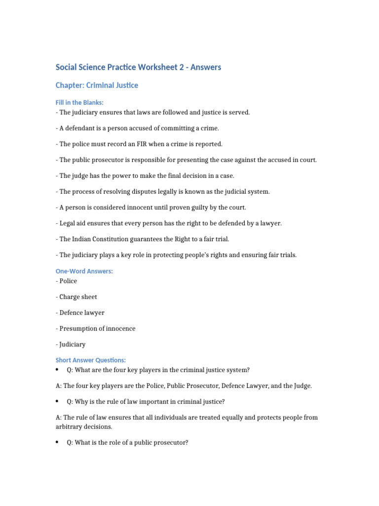 SST Practice Answers | PDF